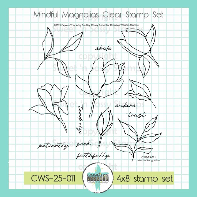Creative Worship Mindful Magnolias Clear Stamps cws-25-011 – Simon Says Stamp