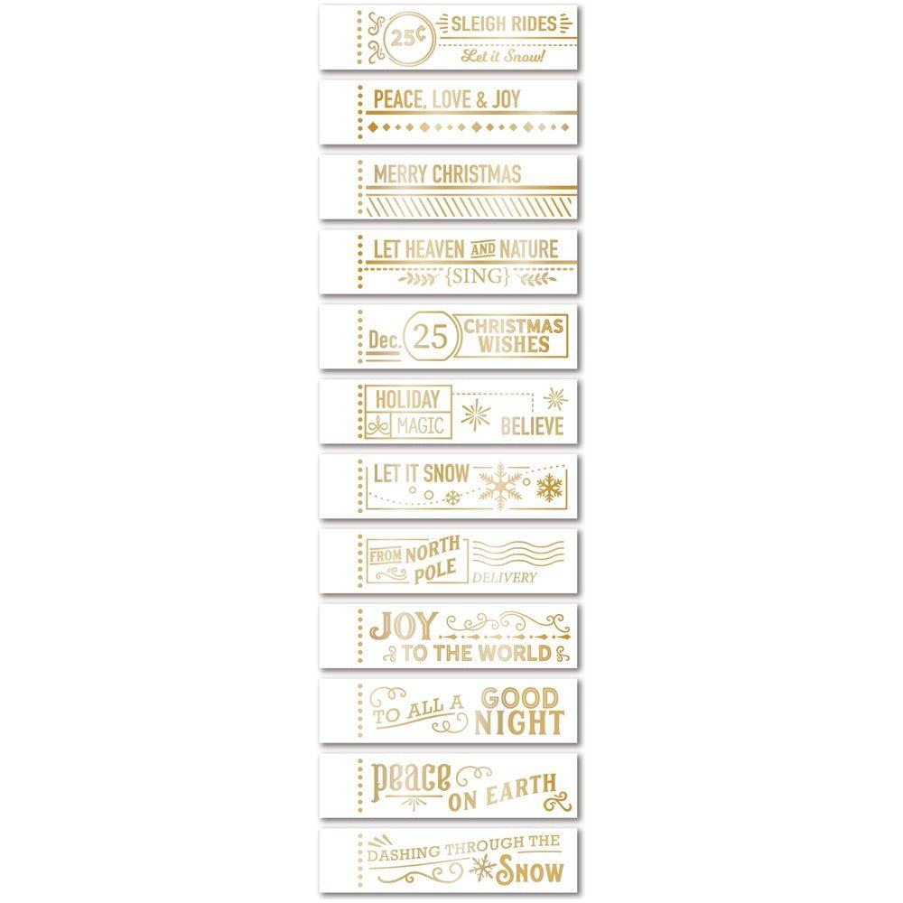 Memory Box Christmas Labels Foil Greetings White Tabs st022 – Simon ...