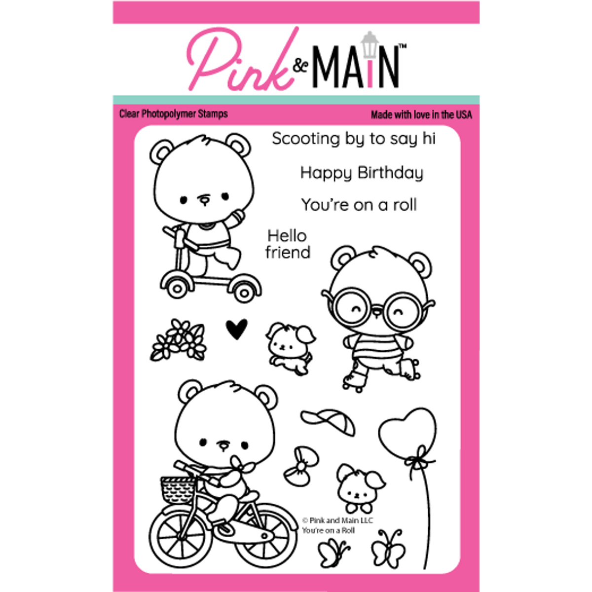 Pink and Main You're on a Roll Clear Stamps PM0616* – Simon Says Stamp
