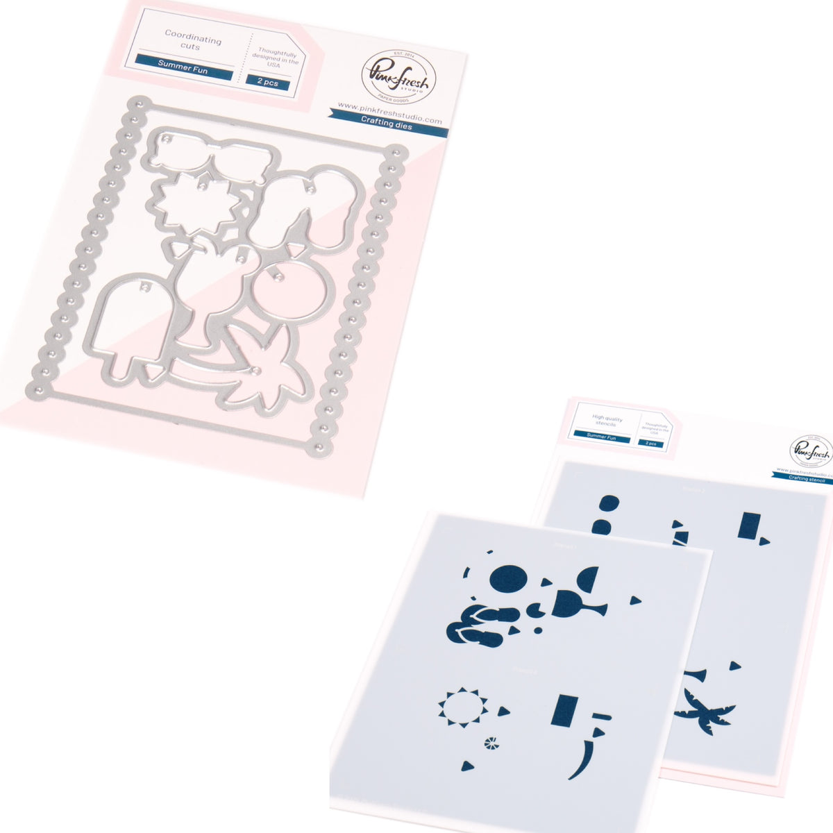 Pinkfresh Studio Summer Fun Dies And Stencils Bundle – Simon Says Stamp