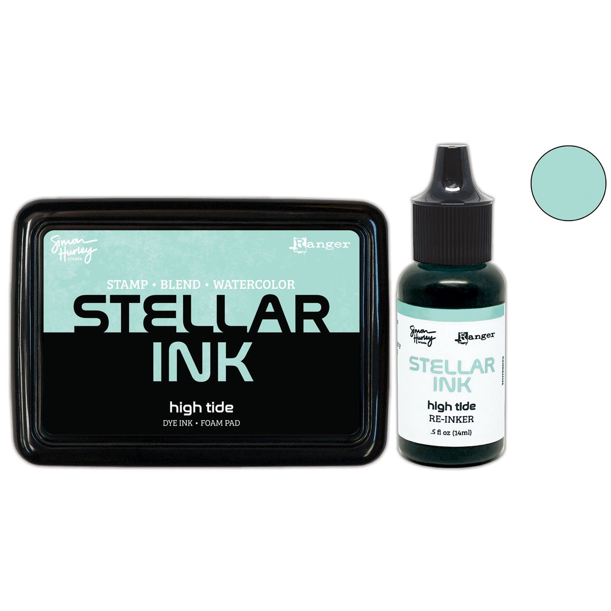 Ranger Simon Hurley High Tide Stellar Ink Pad And Reinker Bundle – Simon Says Stamp