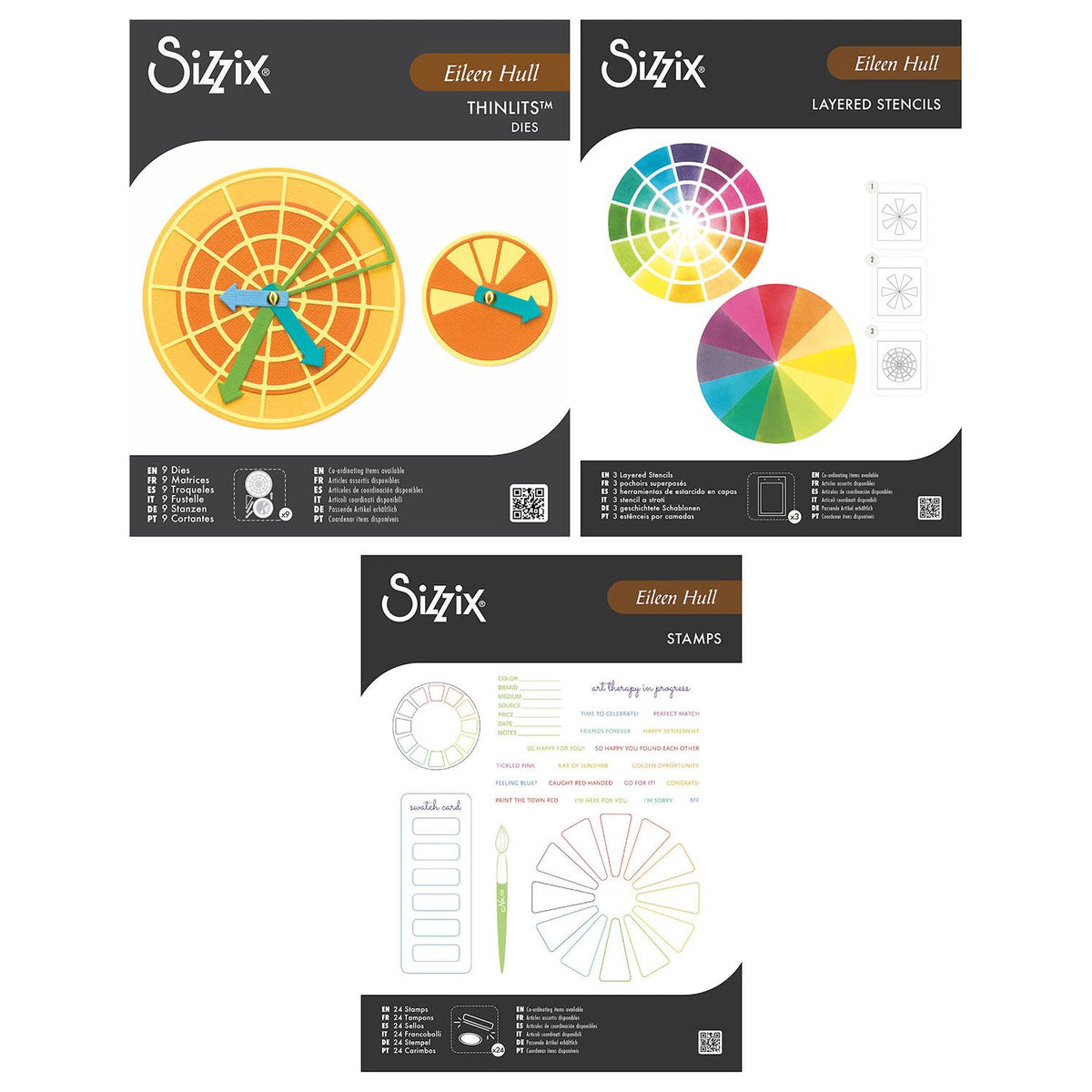 Sizzix Rainbow Wheels and Swatch Cards Die, Stamp and Stencil Bundle – Simon Says Stamp