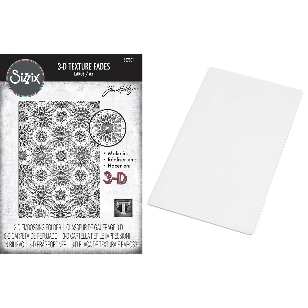 Tim Holtz Sizzix 3D Large A5 Embossing Folder Kaleidoscope and Embossi – Simon Says Stamp