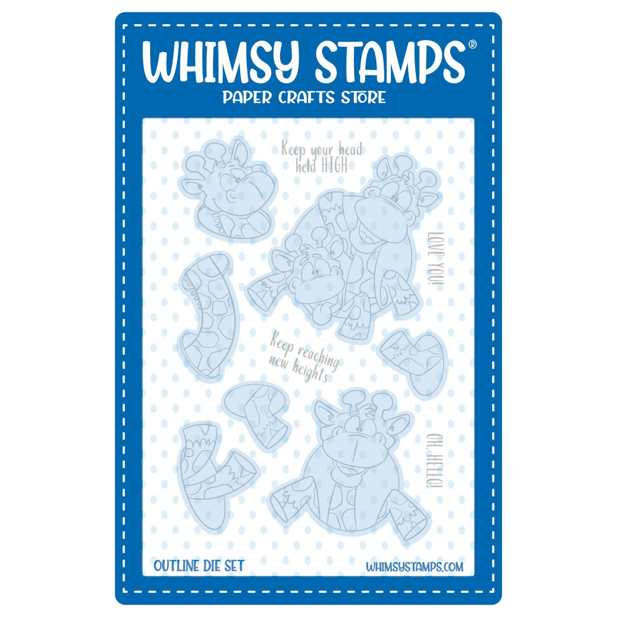 Whimsy Stamps Giraffes, Oh Hello Outline Dies wsd018 – Simon Says Stamp