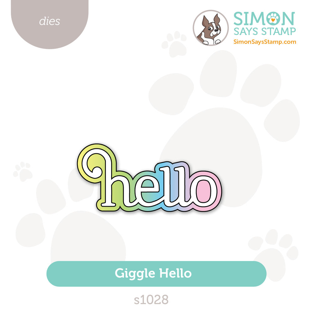 Simon Says Stamp Giggle Hello Wafer Dies s1028 Moments in Time