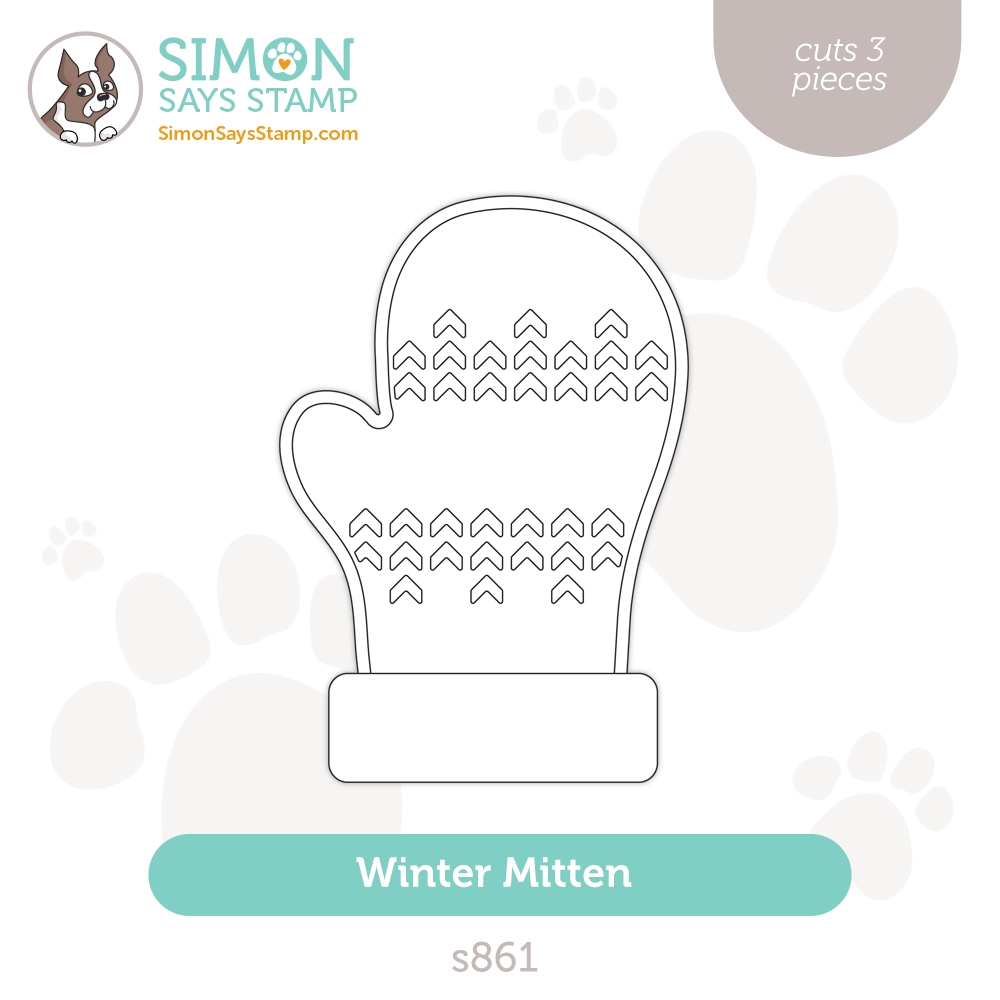 Simon Says Stamp Winter Mitten Wafer Dies s861 Season Of Wonder