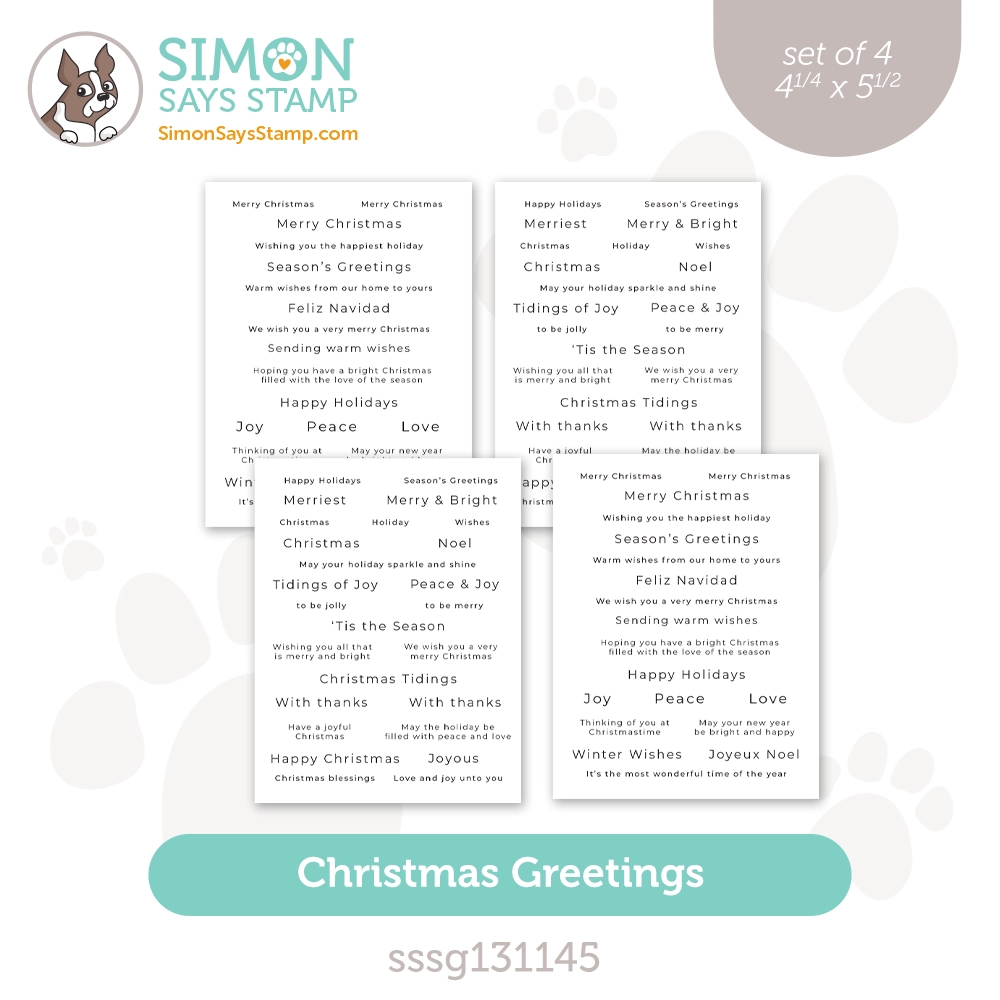 Simon Says Stamp Sentiment Strips Christmas Greetings sssg131145 All T