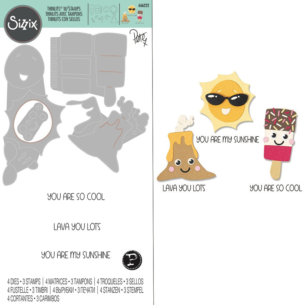 Sizzix Crazy Characters 2 Thinlits Die and Stamp Set 666222* – Simon Says Stamp