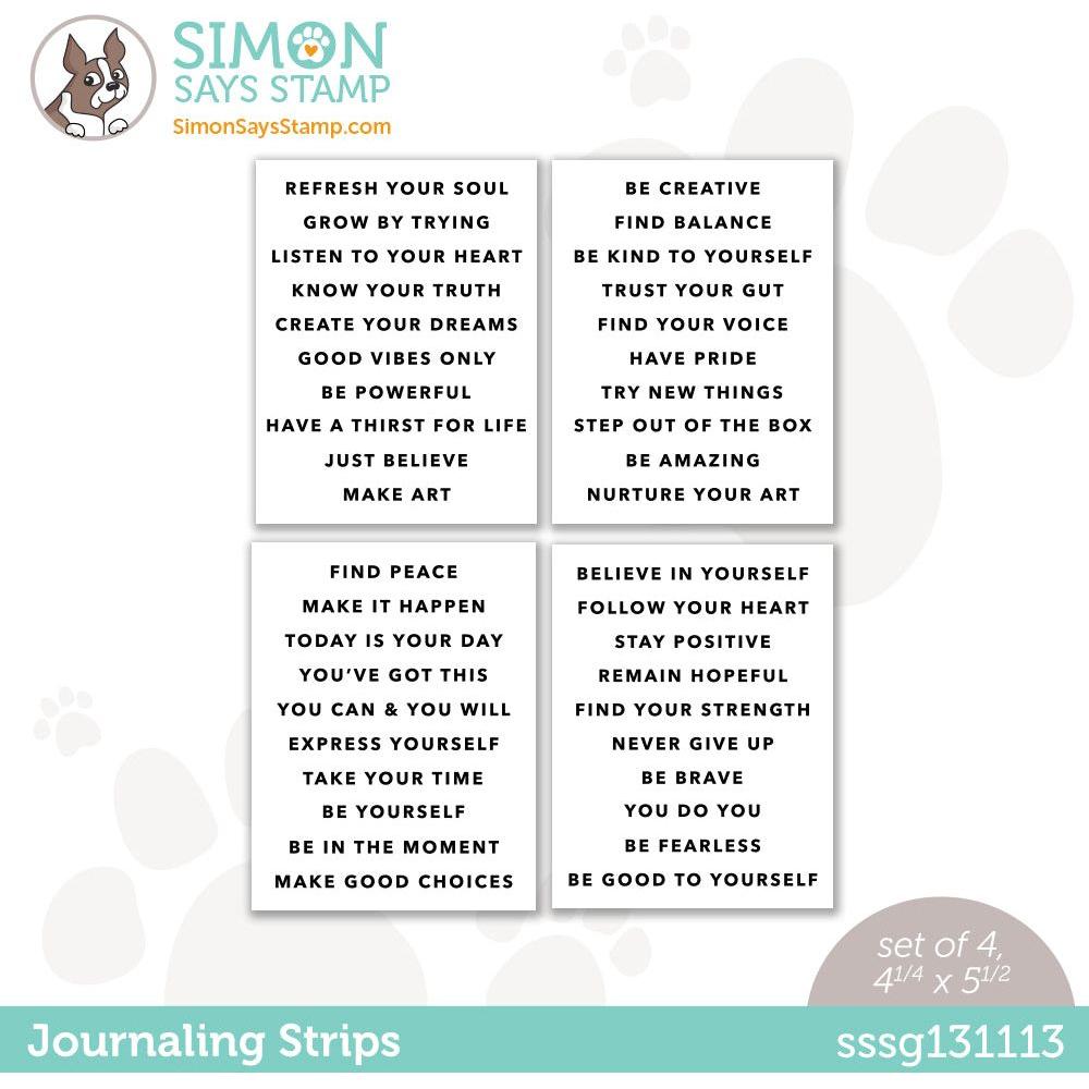 Simon Says Stamp Journaling Sentiment Strips sssg131113 Be Creative