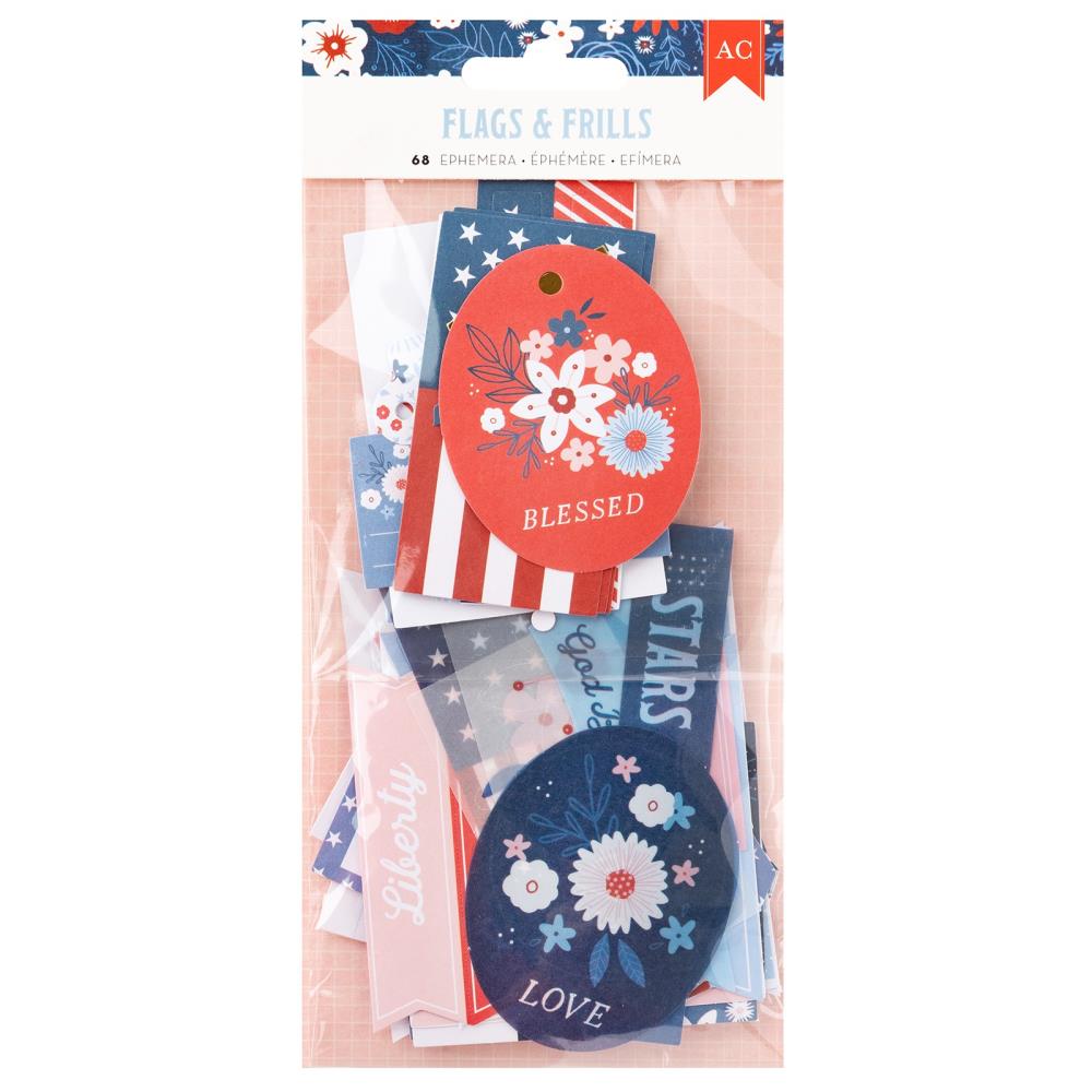 American Crafts Flags And Frills Journaling Ephemera Pack 34030321 ...
