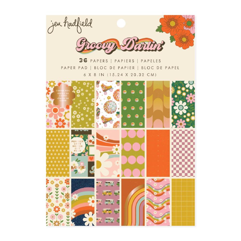 American Crafts Jen Hadfield Groovy Darlin 6 x 8 Paper Pad 34031750 ...