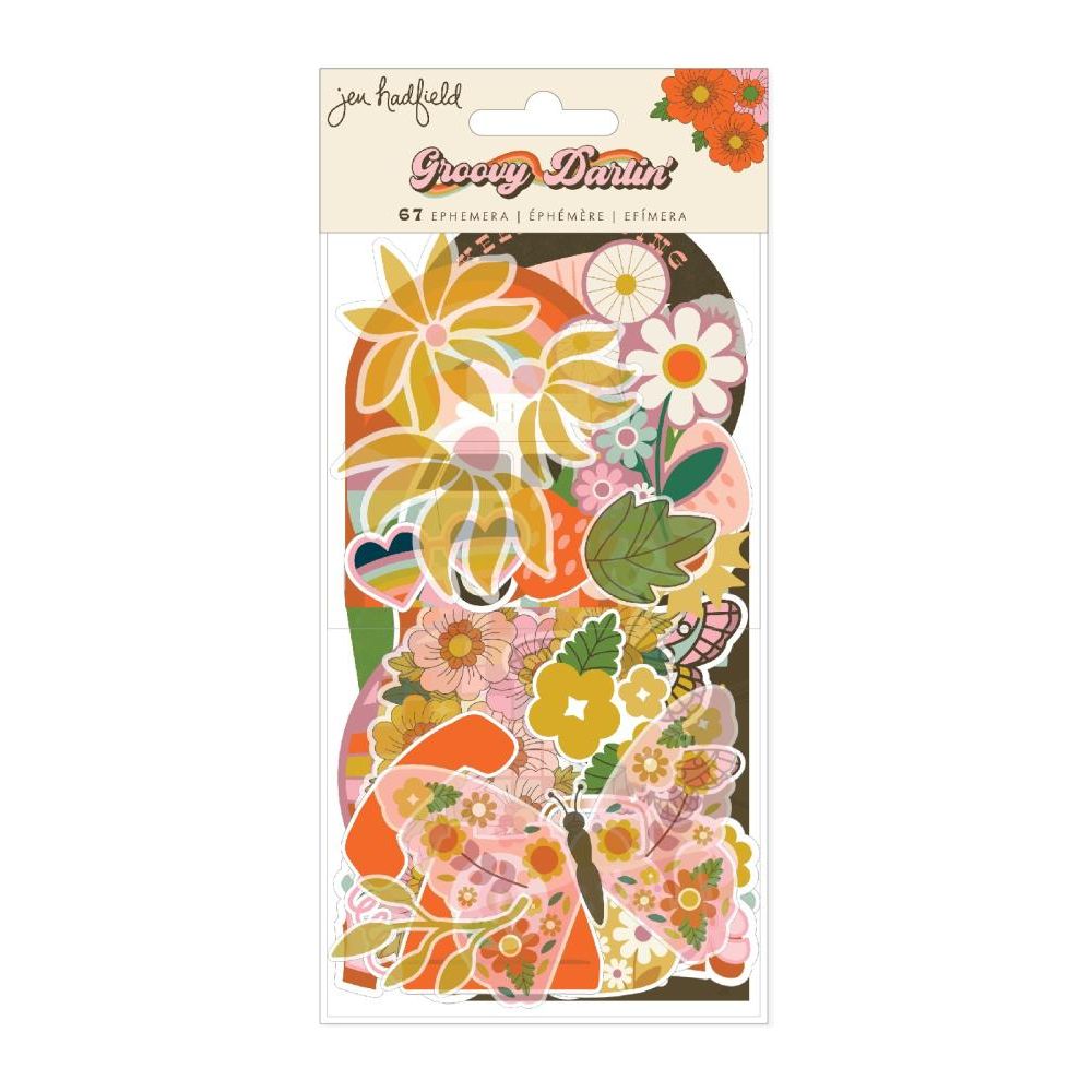 American Crafts Jen Hadfield Groovy Darlin Icons Ephemera 34031759 ...