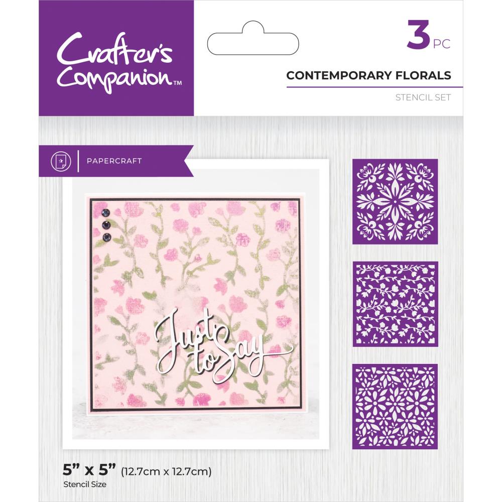 Crafter's Companion Contemporary Florals Stencils cc-sten-cofl* – Simon ...