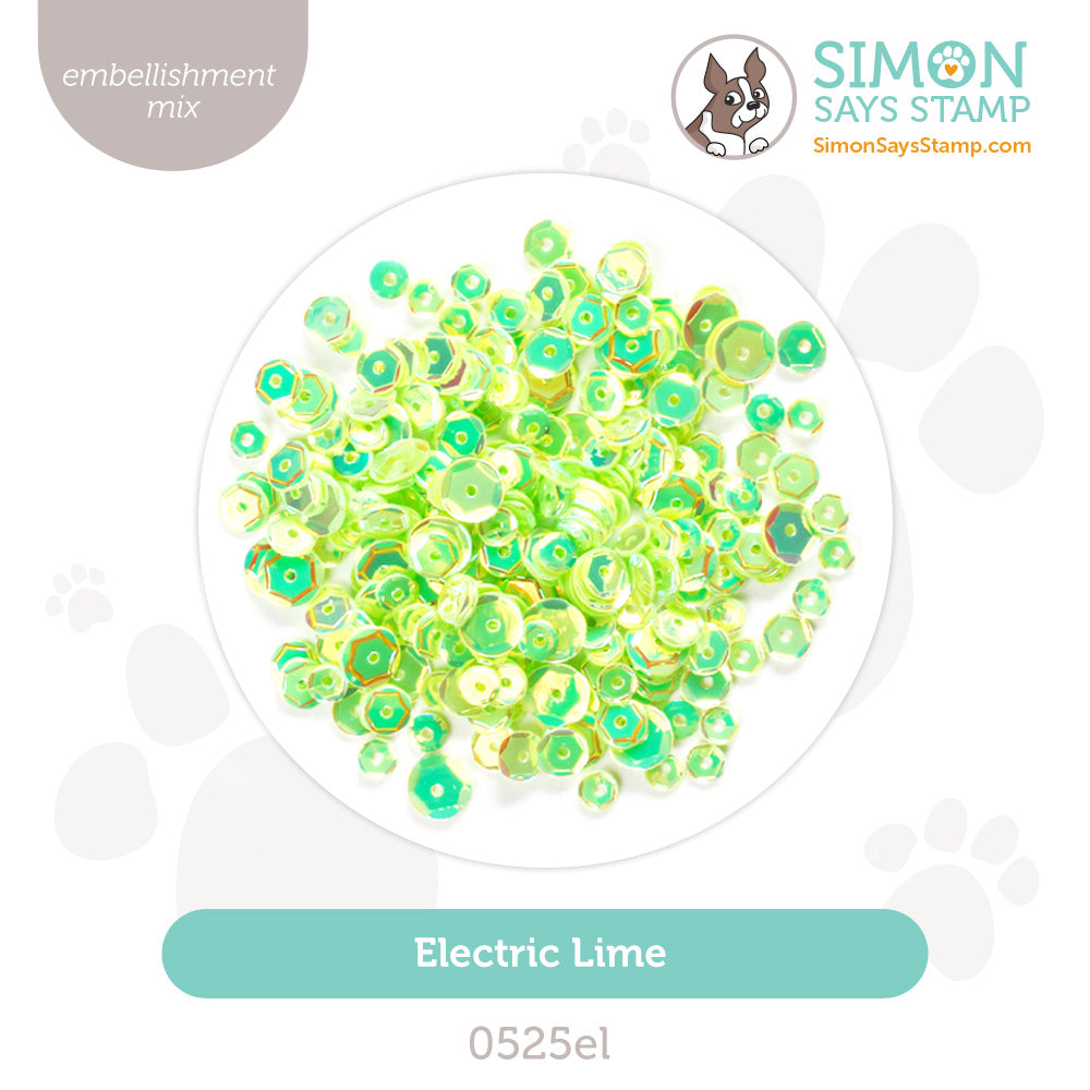 Simon Says Stamp Embellishment Mix Electric Lime 0525el Moments in Tim