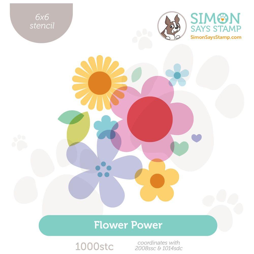 SUPER Colorful Stenciling! Overlapping Flowers Card – K Werner Design Blog