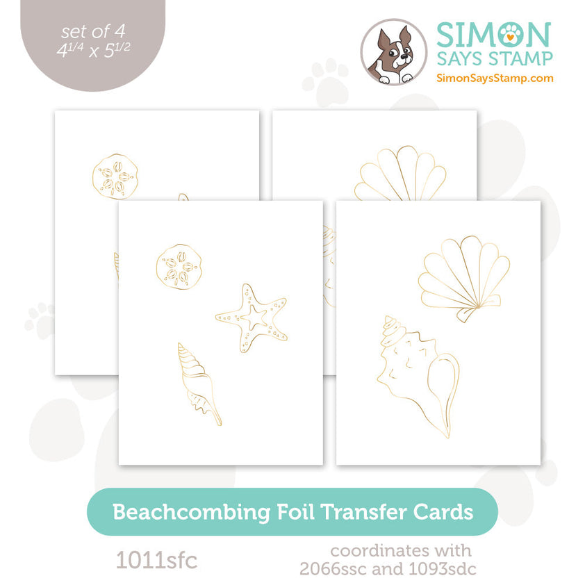 Simon Says Stamp Foil Transfer Cards Beachcombing 1011sfc Sunny Vibes