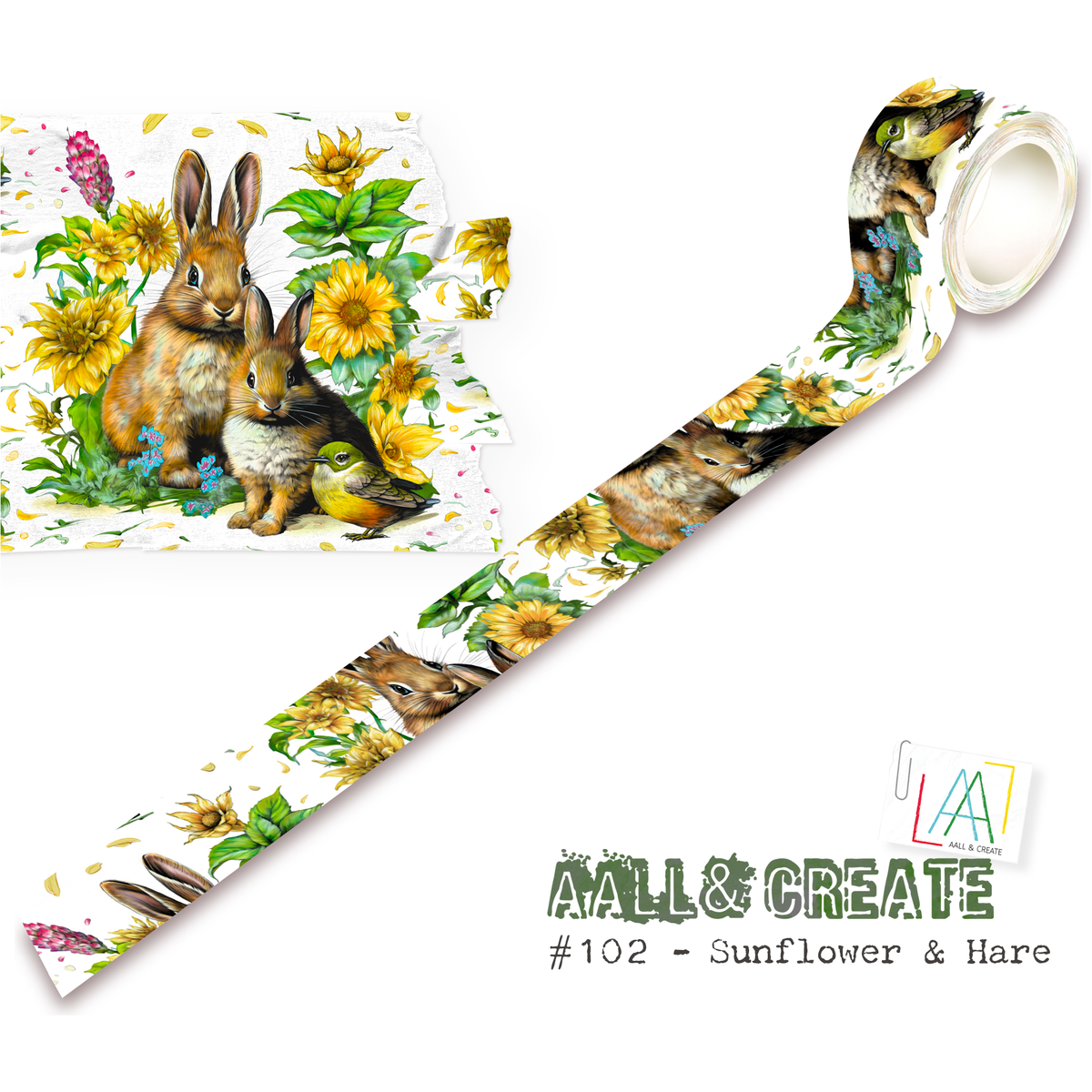 AALL & Create Sunflower & Hare Washi Tape 102 – Simon Says Stamp