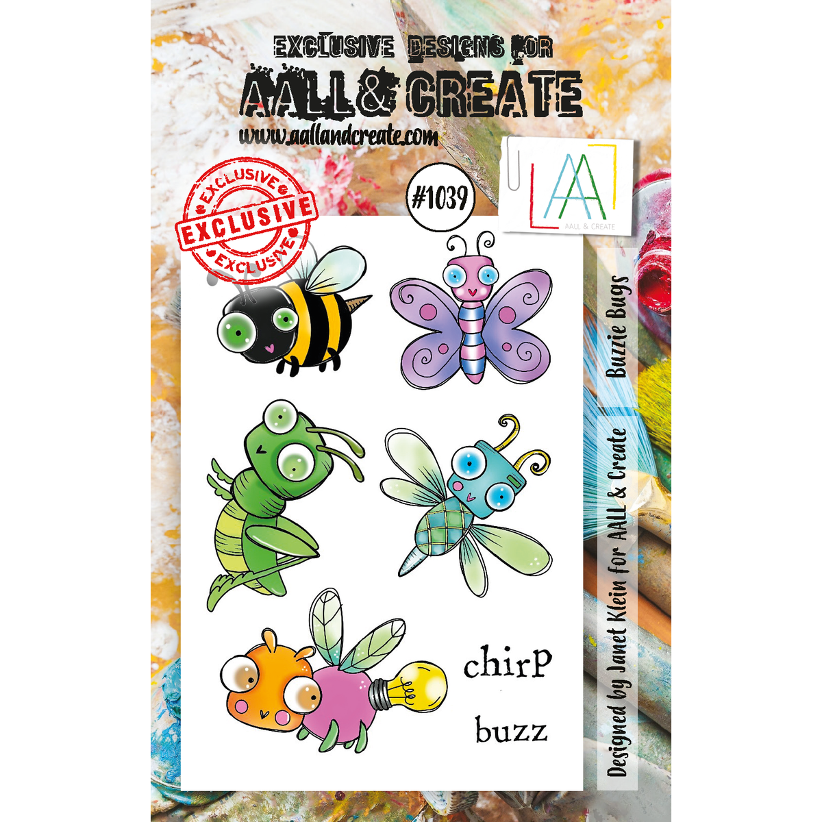 AALL & Create Buzzie Bugs A7 Clear Stamps 1039 – Simon Says Stamp