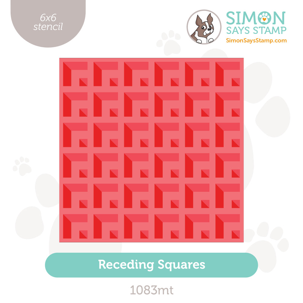 Simon Says Stamp Stencil Receding Squares 1083mt You Are My Favorite