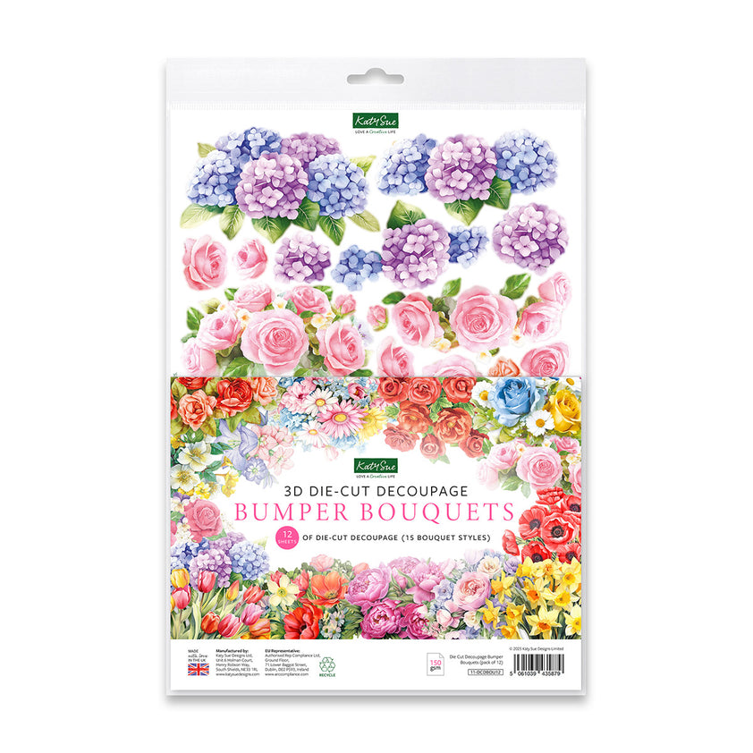 Katy Sue Designs Bumper Bouquets 3D Die Cut Decoupage 11-dcdbou12 ...