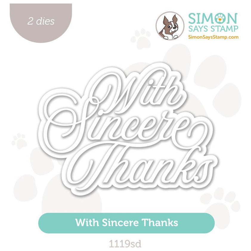 Simon Says Stamp With Sincere Thanks Wafer Dies 1119sd
