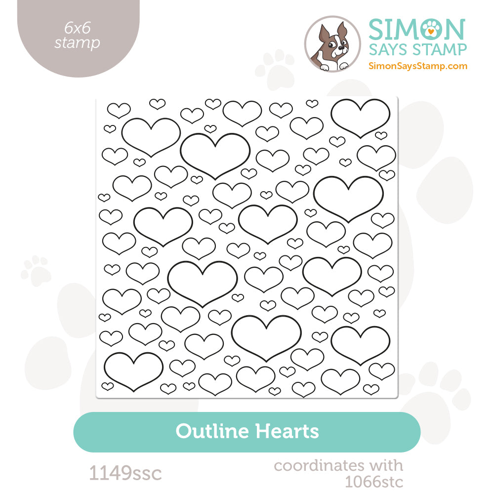 Simon Says Clear Stamp Outline Hearts 1149ssc To Love – Simon Says Stamp