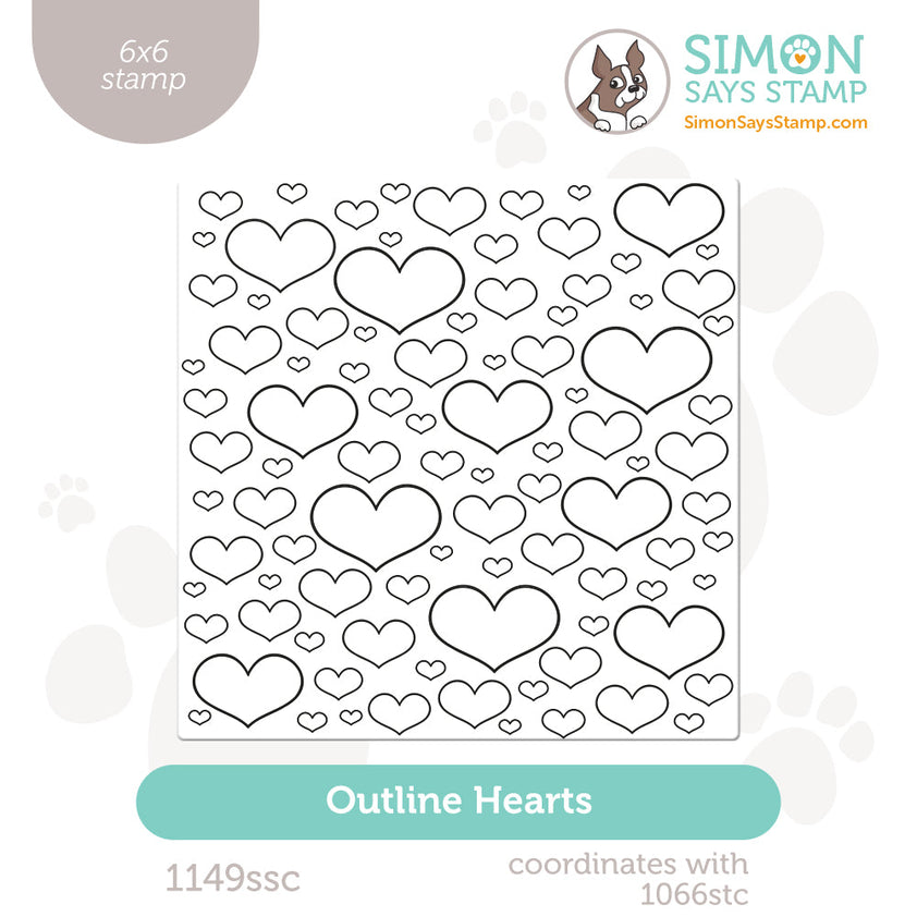 Simon Says Clear Stamp Outline Hearts 1149ssc To Love – Simon Says Stamp