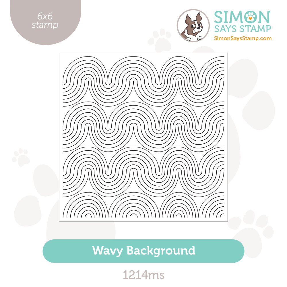 Simon Says Clear Stamp Wavy Background 1214ms You Are My Favorite ...