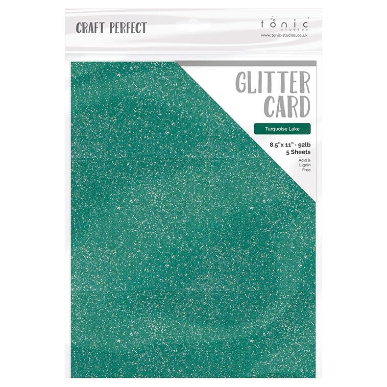 Tonic Turquoise Lake 8.5 x 11 Glitter Cardstock 9974e – Simon Says Stamp