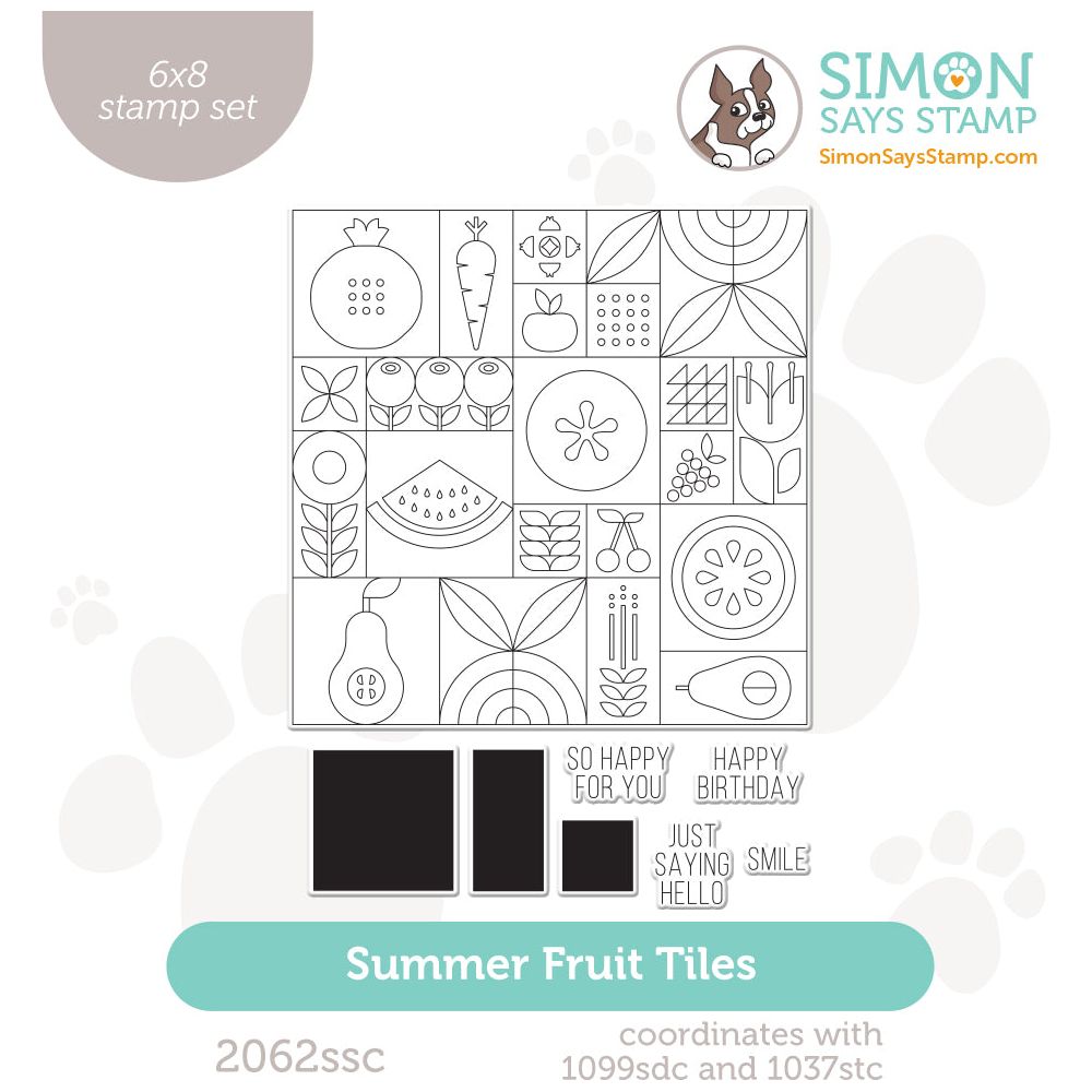 Simon Says Clear Stamps Summer Fruit Tiles 2062ssc Sunny Vibes – Simon ...
