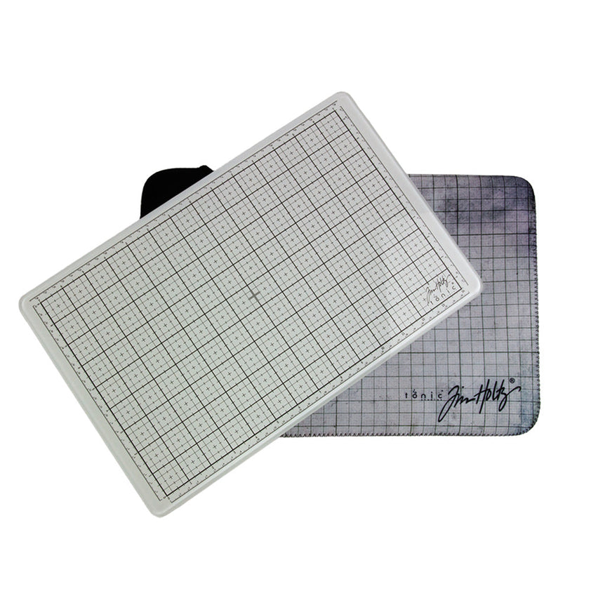 Tim Holtz Tonic Travel Glass White Studio Mat with Storage Sleeve 2634 ...