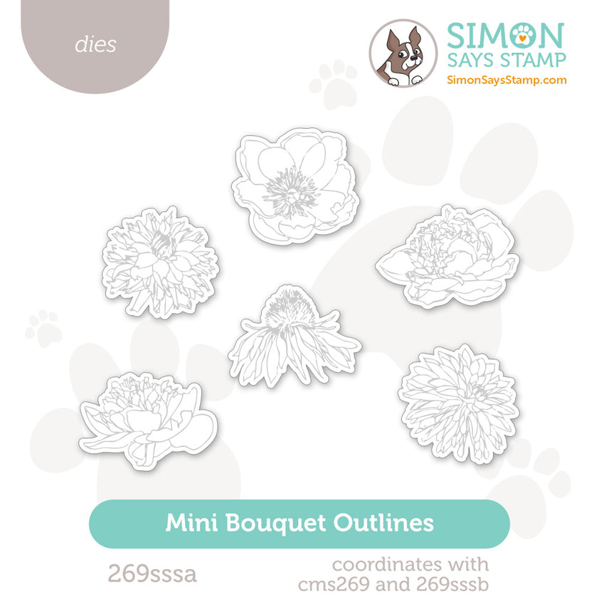 Simon Says Stamp Mini Bouquet Outlines Wafer Dies 269sssa