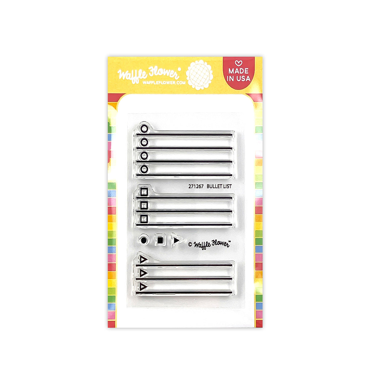 Waffle Flower Bullet List Clear Stamp 271267 – Simon Says Stamp