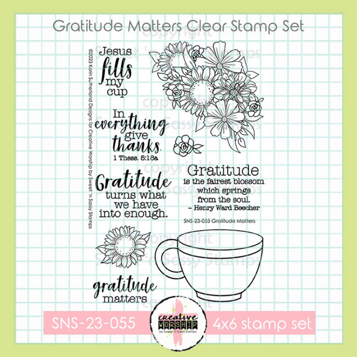 Creative Worship Gratitude Matters Clear Stamps sns-23-055* – Simon ...