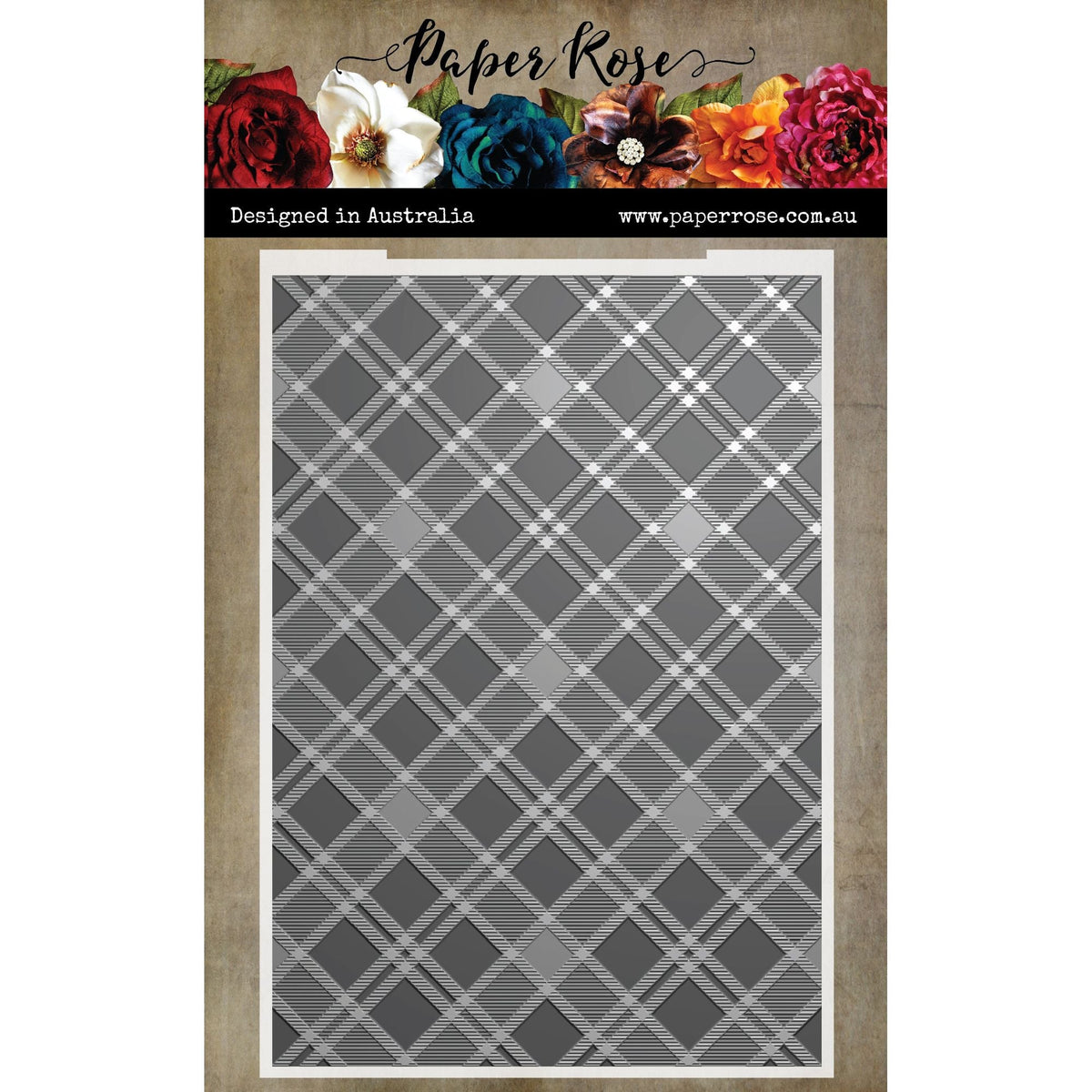 Paper Rose Ben's Plaid 3D Embossing Folder 32157 – Simon Says Stamp