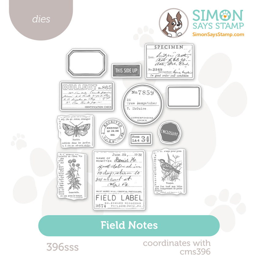 Simon Says Stamp Field Notes Wafer Dies 396sss