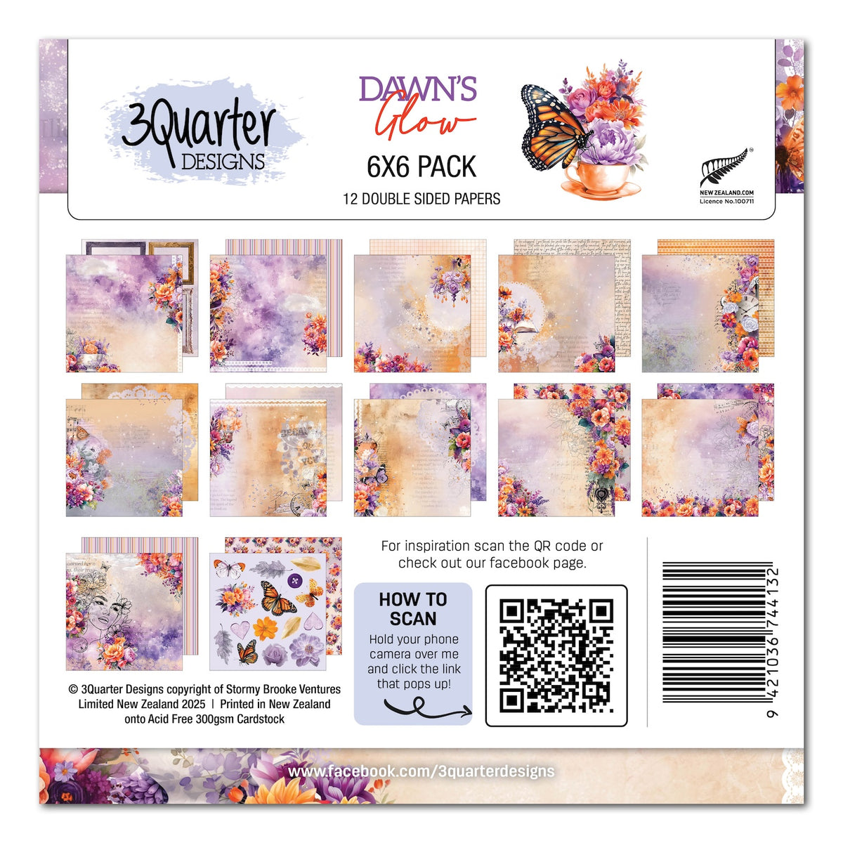 3Quarter Designs Dawns Glow 6x6 Paper Pack 3q-pp6-dawnsglow* – Simon ...