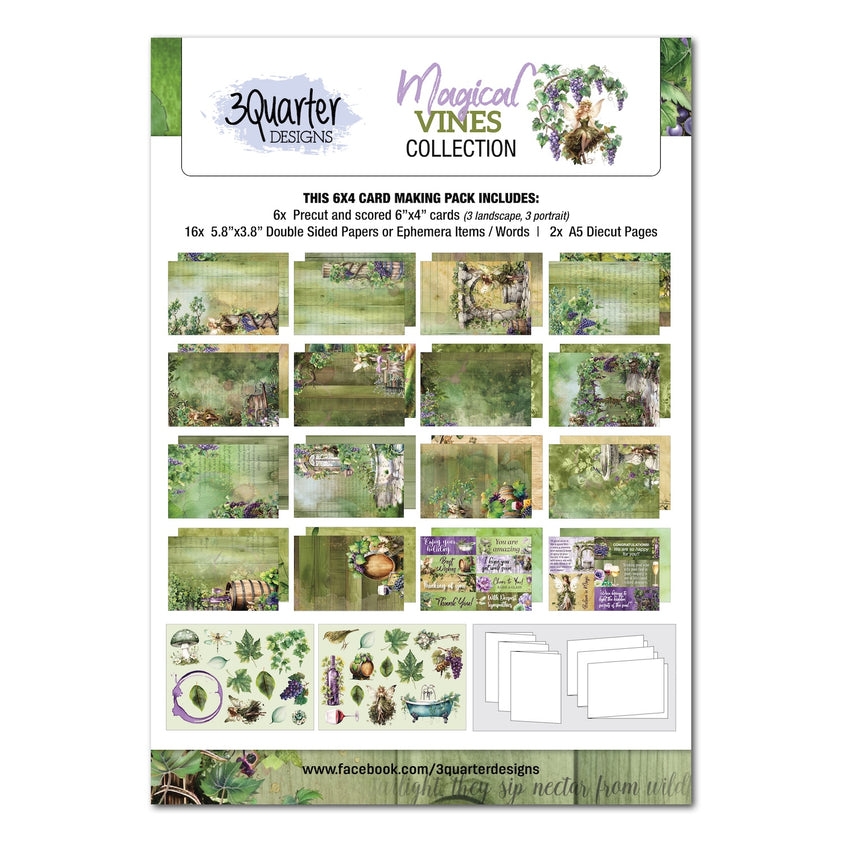 3Quarter Designs Magical Vines 6x4 Card Pack 3q-cc-magicalvines – Simon ...