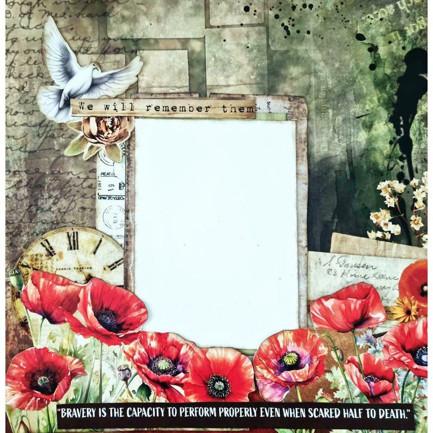 3Quarter Designs Never Forgotten 12x12 Paper And Diecuts 3q-sc-neverfo ...
