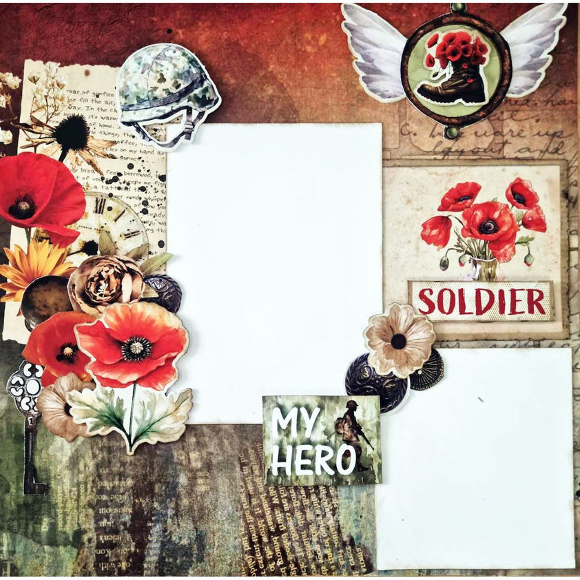 3Quarter Designs Never Forgotten 12x12 Paper And Diecuts 3q-sc-neverfo ...