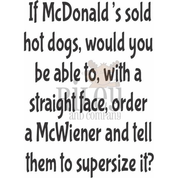 Riley and Company Funny Bones McWeiner Cling Rubber Stamp rwd-1158 ...