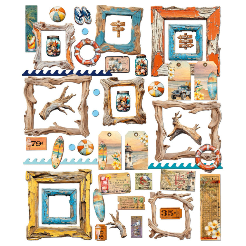 49 and Market Beach Vibes Collection Die Cut Elements dbv-32178 – Simon ...