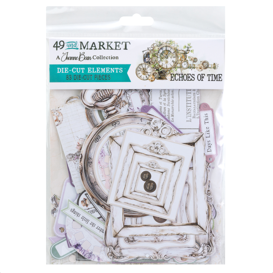 49 and Market Echoes of Time Die Cut Elements jet-33427 – Simon Says Stamp
