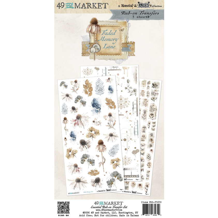 49 and Market Faded Memory Lane Essential Rub On Transfers fml-35650 ...