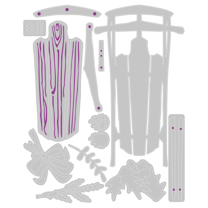 Tim Holtz Sizzix Vintage Sled Thinlits Dies 666339 – Simon Says Stamp