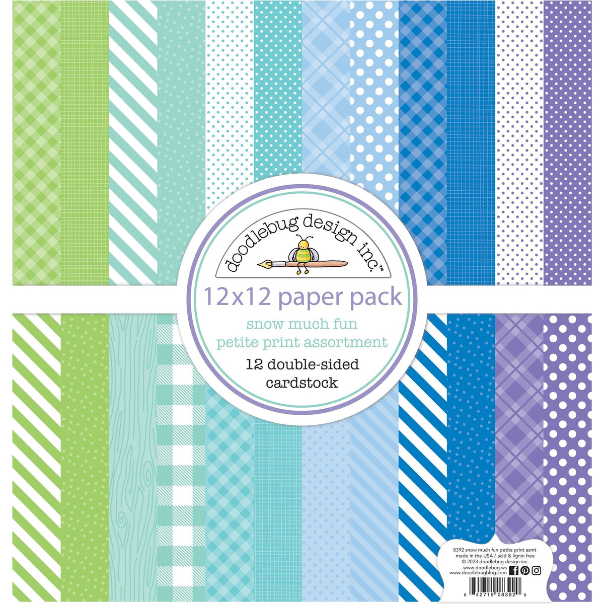 Doodlebug Snow Much Fun Petite Print 12x12 Inch Assortment Pack 8392 ...