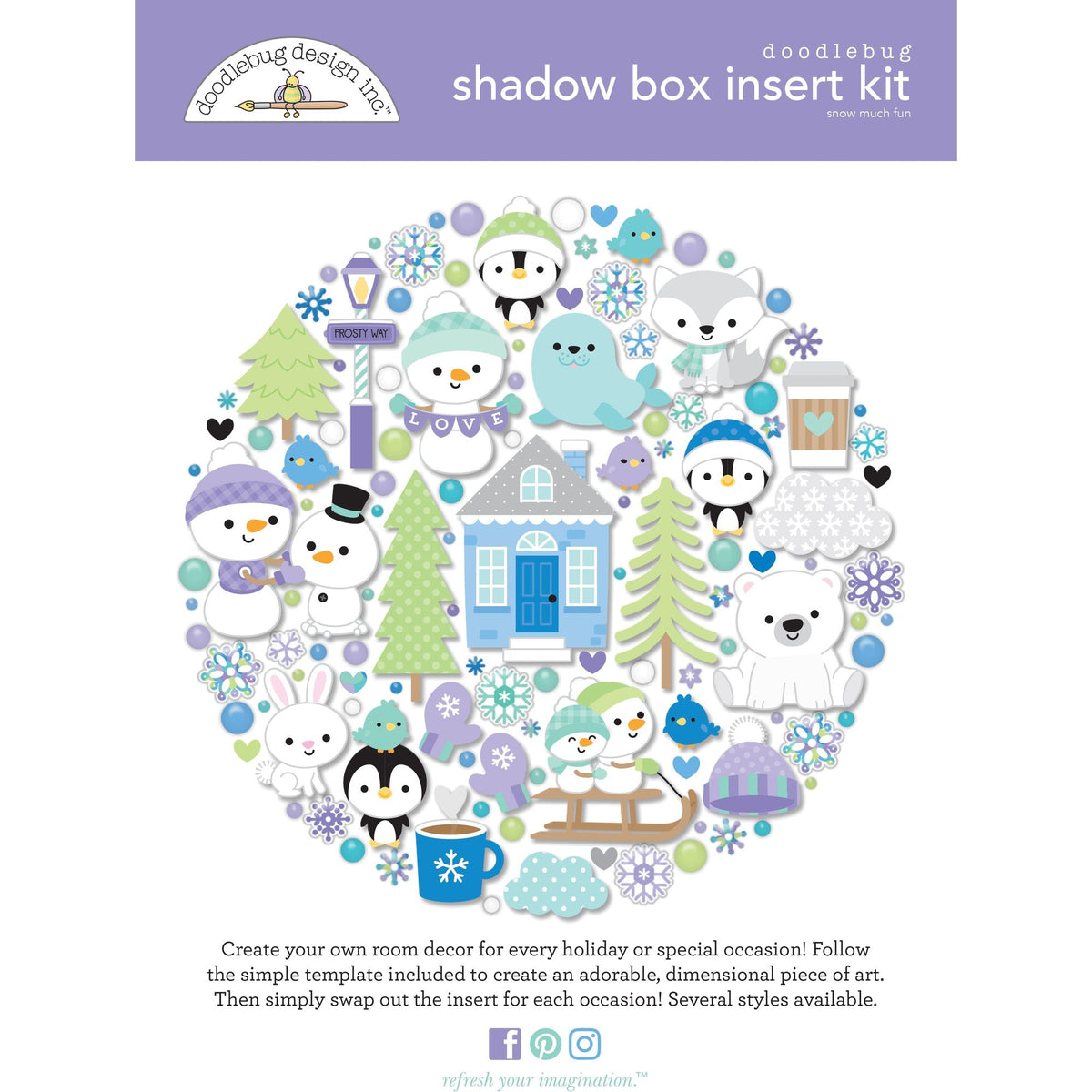Doodlebug Snow Much Fun Shadow Box Kit 8395 – Simon Says Stamp