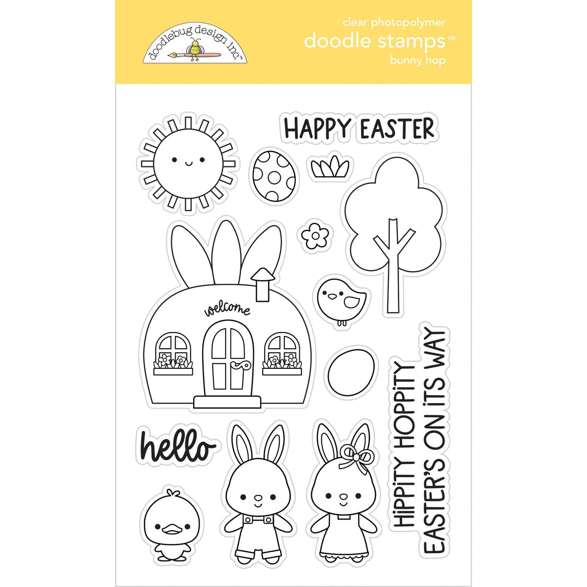 Doodlebug Bunny Hop Doodle Clear Stamps 8447 – Simon Says Stamp