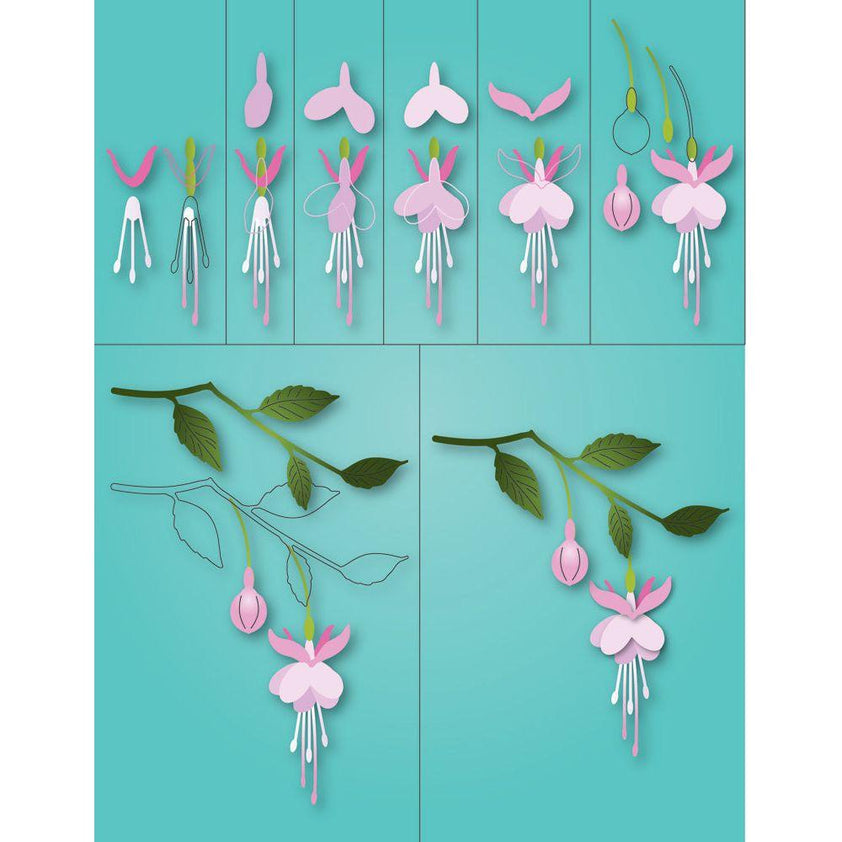 Memory Box Dainty Fuchsia Stem Dies 94787 – Simon Says Stamp