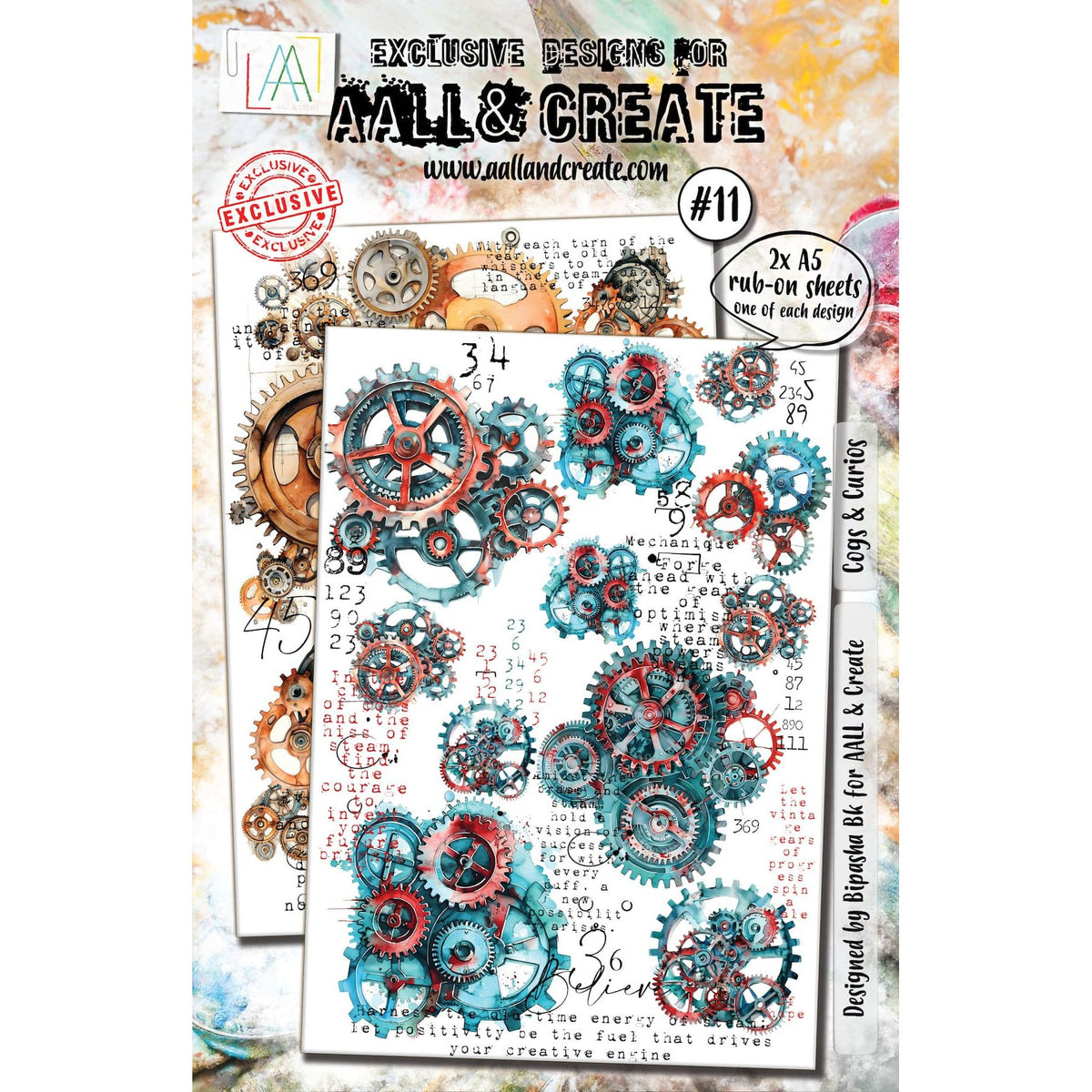 AALL & Create Cogs and Curios A5 Rub-Ons 011 – Simon Says Stamp
